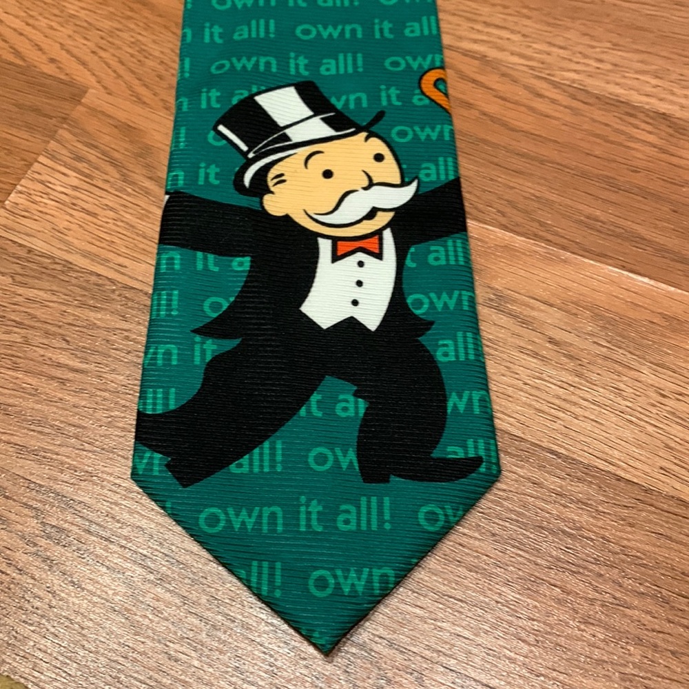 Hasbro Mr. Monopoly Green Own It All Tie. Size 56”. - Gem